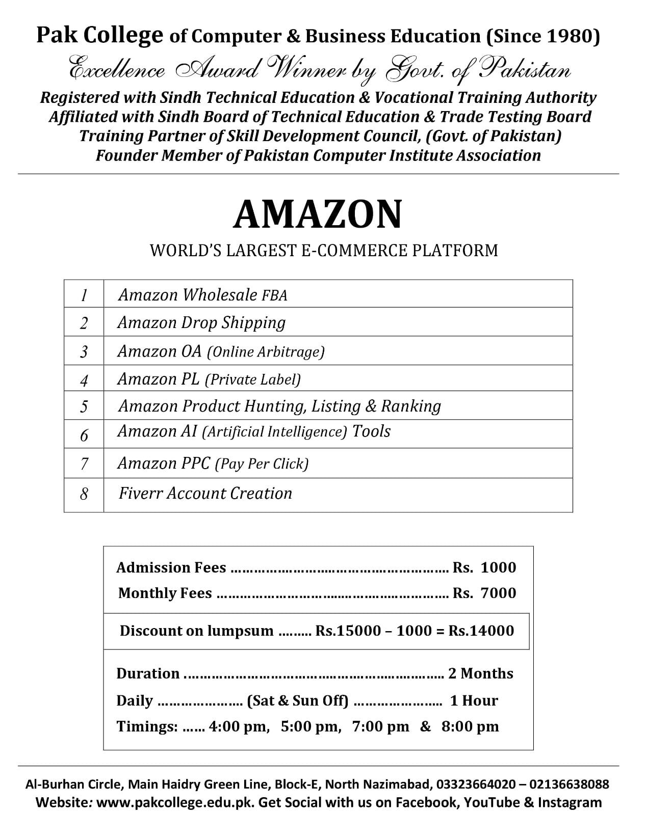 Enroll Certified IT Courses in Karachi Pakistan Pak College