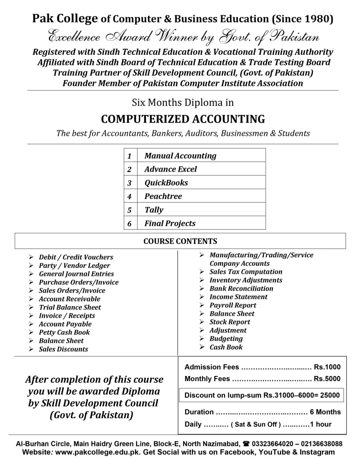 Best Accounting Diploma Institute in Karachi | Enroll Now